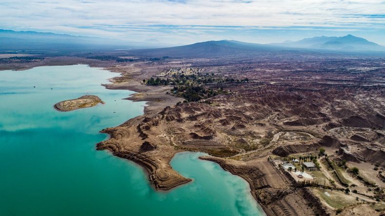 Cómo están hoy los tres diques más importantes de San Juan, desde el aire