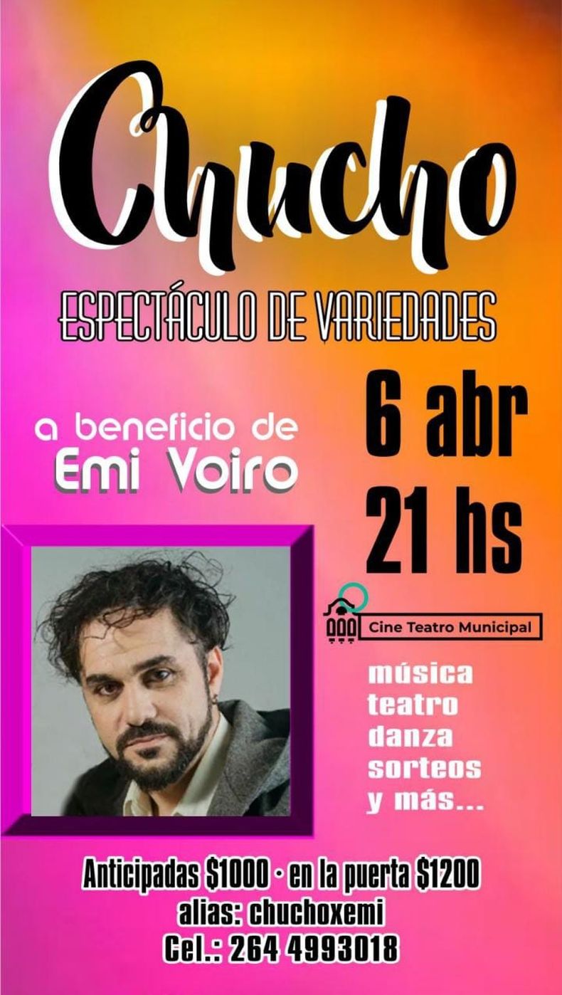 Realizarán una nueva velada artística para ayudar a Emi Voiro