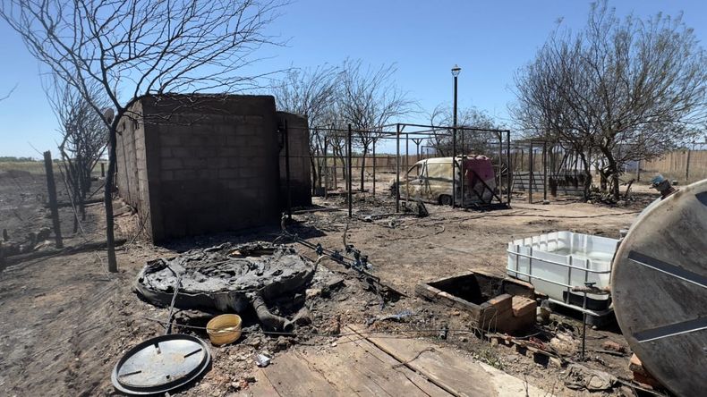 Una familia de Pocito con 7 hijos lo perdió todo en un incendio