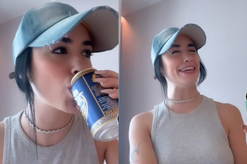 Lali Espósito promocionó la bebida más bizarra en TikTok: Estoy impactada