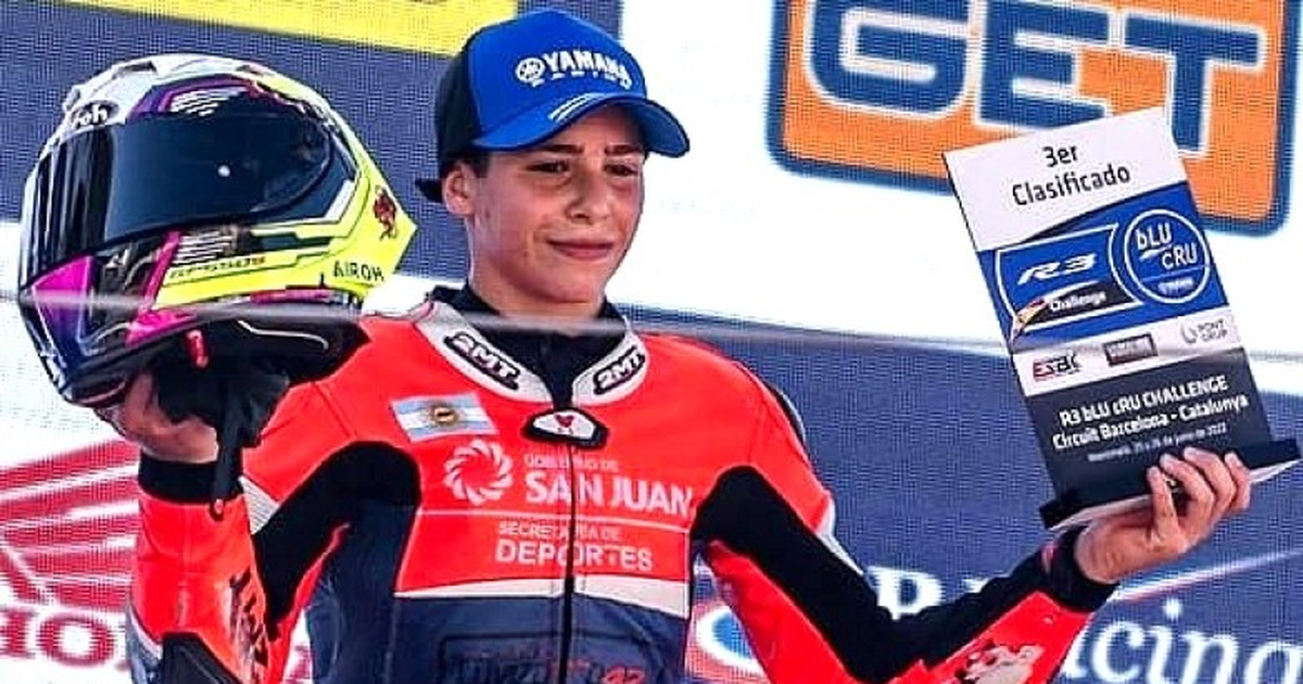 El joven piloto Facundo Mora consiguió su primer podio en Europa