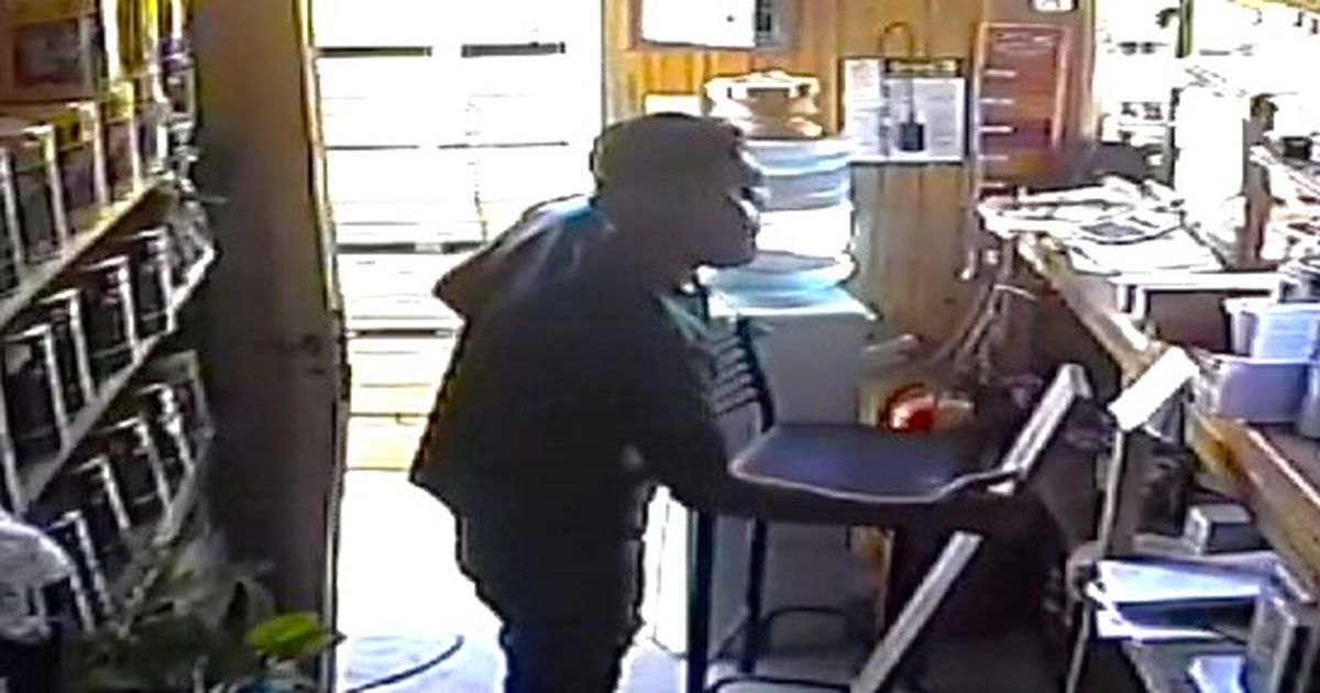 Queda grabado un ladrón que entró a robar a una conocida maderera de Rawson