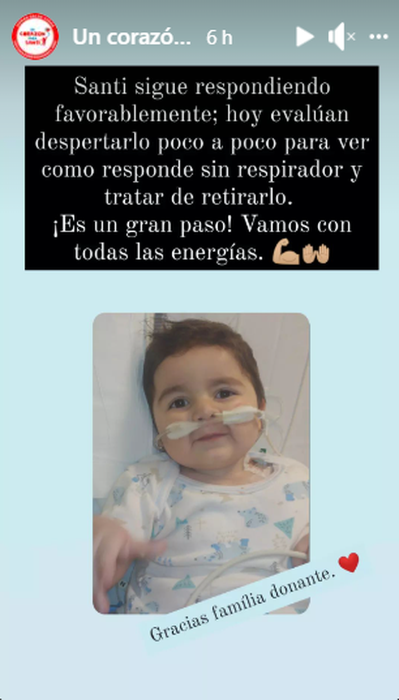 El video más emotivo: así entraba Santi Luna a recibir su trasplante de ...