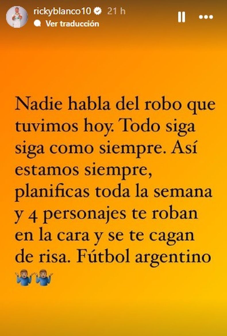 El encendido mensaje de un jugador de Ferro tras la derrota con San ...