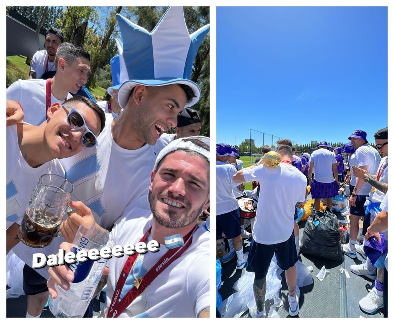 Rodrigo De Paul mostró toda la intimidad de la caravana arriba del ...