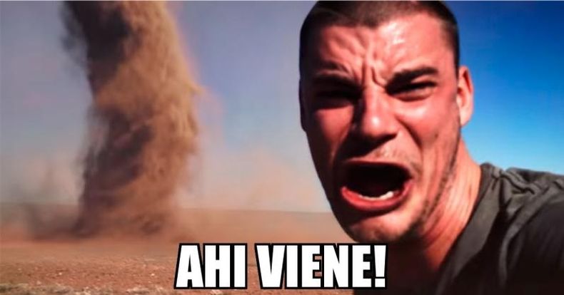 Por la alerta de viento Sur, un meme se hizo viral entre sanjuaninos