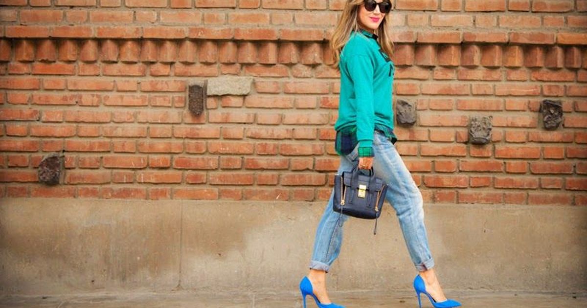 Cómo usar stilettos con jeans, un clásico