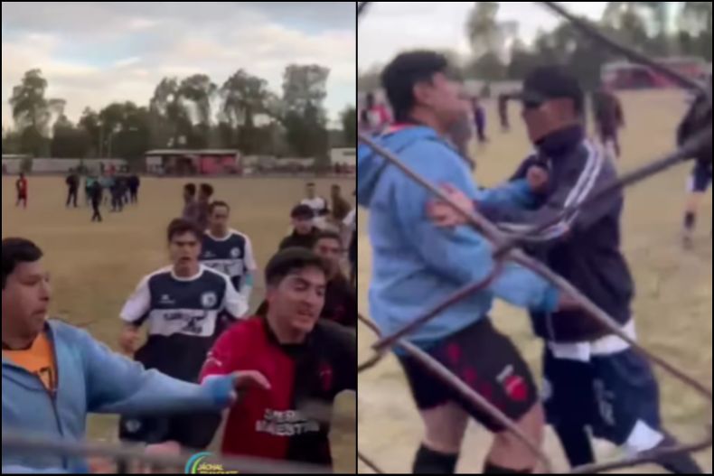 Escándalo: jugadores del fútbol jachallero se fueron a las trompadas