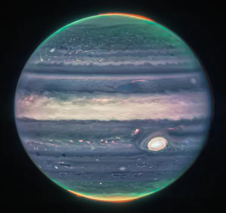 Impactantes imágenes: Júpiter, desde el telescopio espacial James Webb