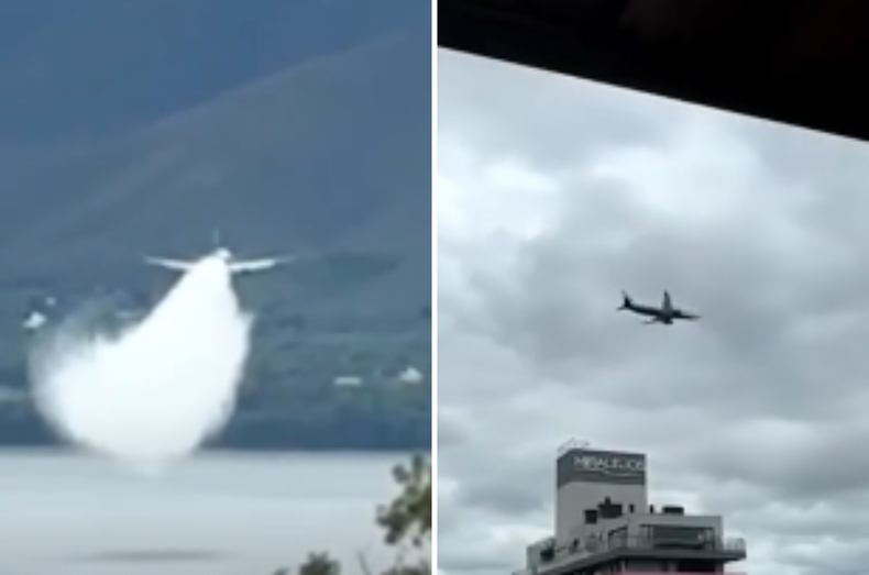 Susto en el lago San Roque: el video del avión hidrante que voló bajo y ...