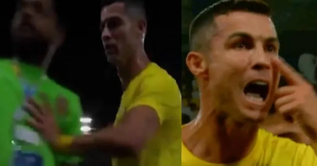Cristiano Ronaldo enloquecido: grito de furia y empujón a un fan