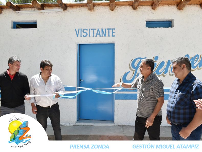 Un histórico club de Zonda celebró un año más de vida inaugurando obras