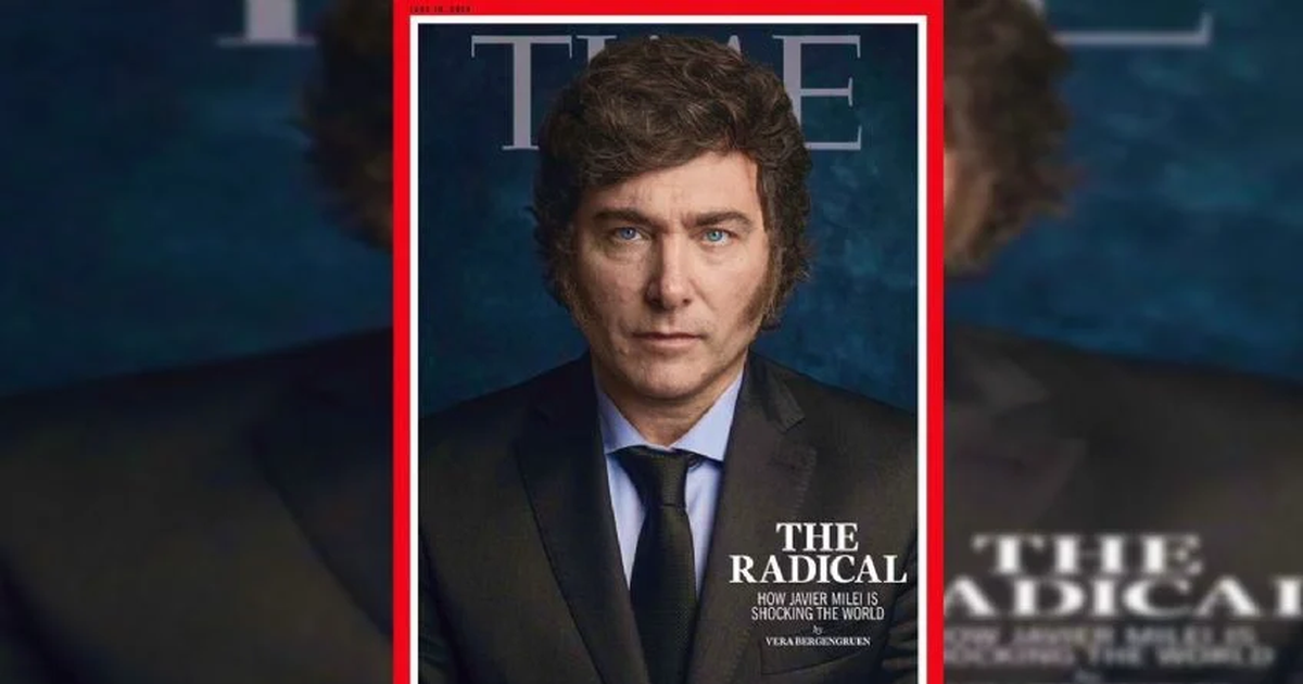 Javier Milei fue tapa de la revista TIME y así lo celebró en sus redes